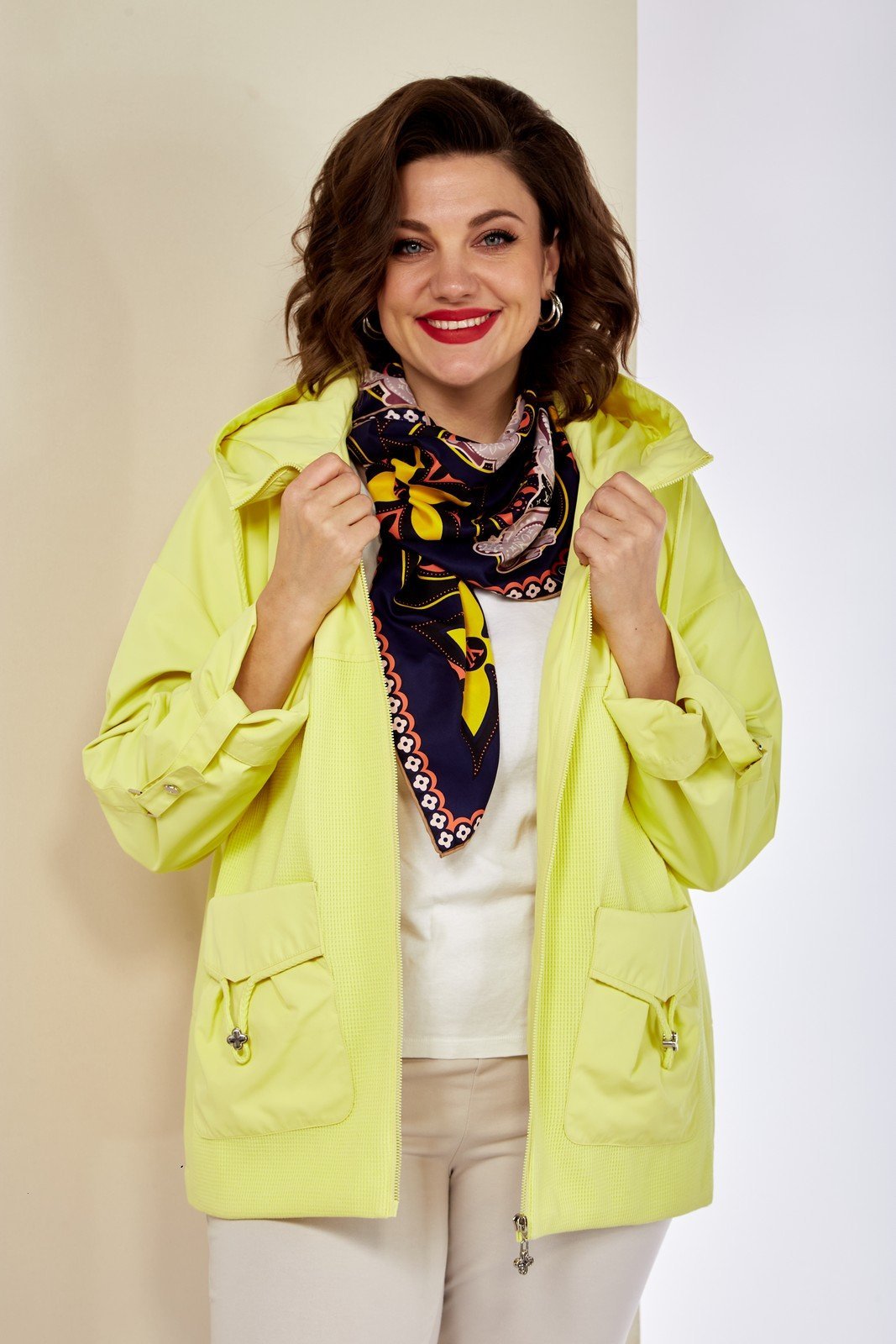 Куртка 2144 желтый Shetti купить - 6% скидка | в наличии